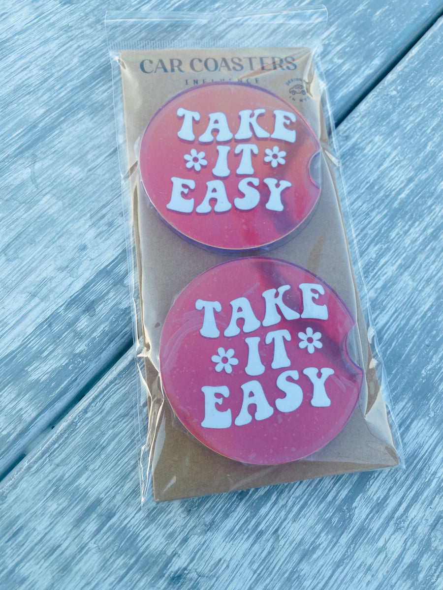 Acrylic Car Coasters - Take It Easy – The Gypsy Buffalo